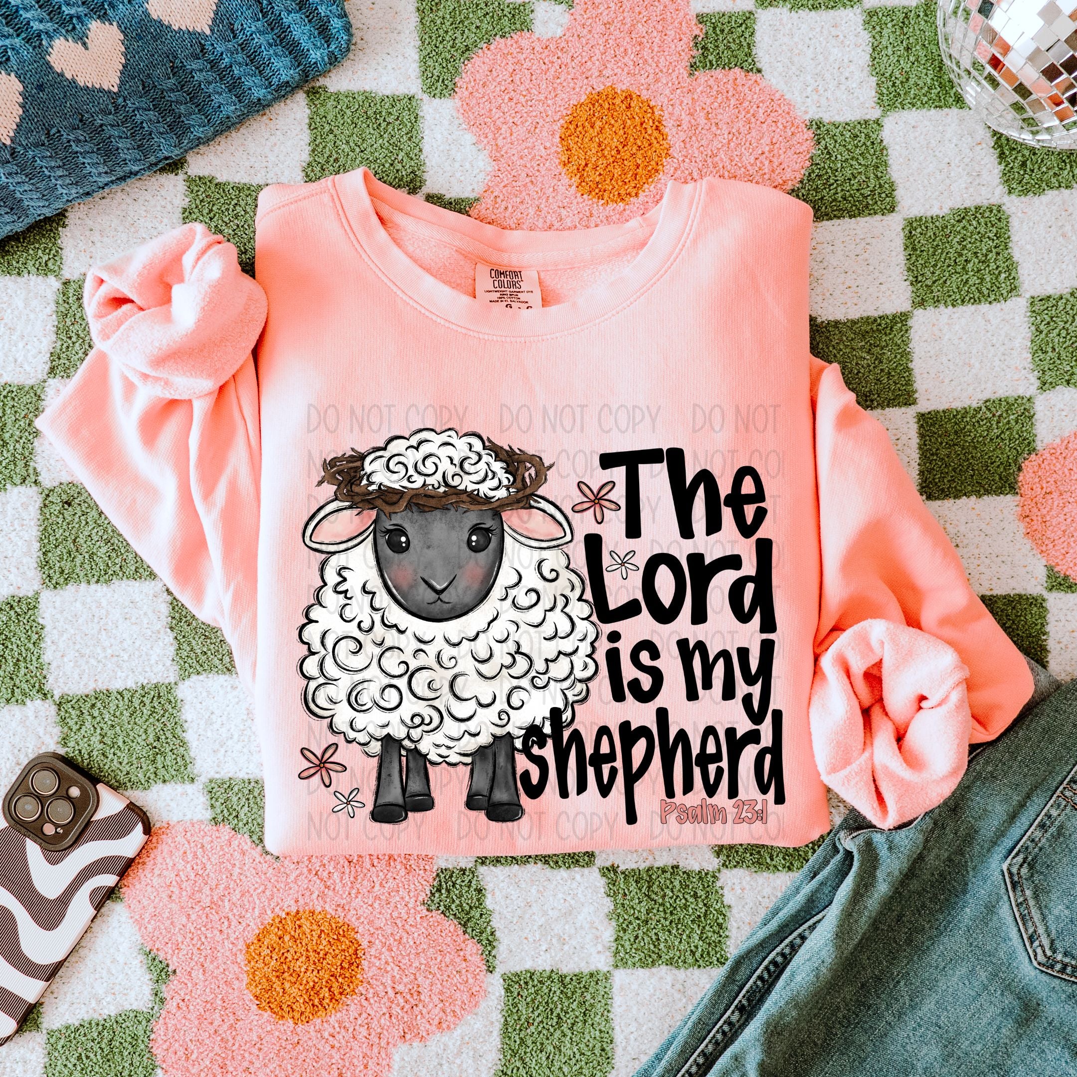 The Lord is my Shepard (whimsical sheep) – Frankleigh just DTFs