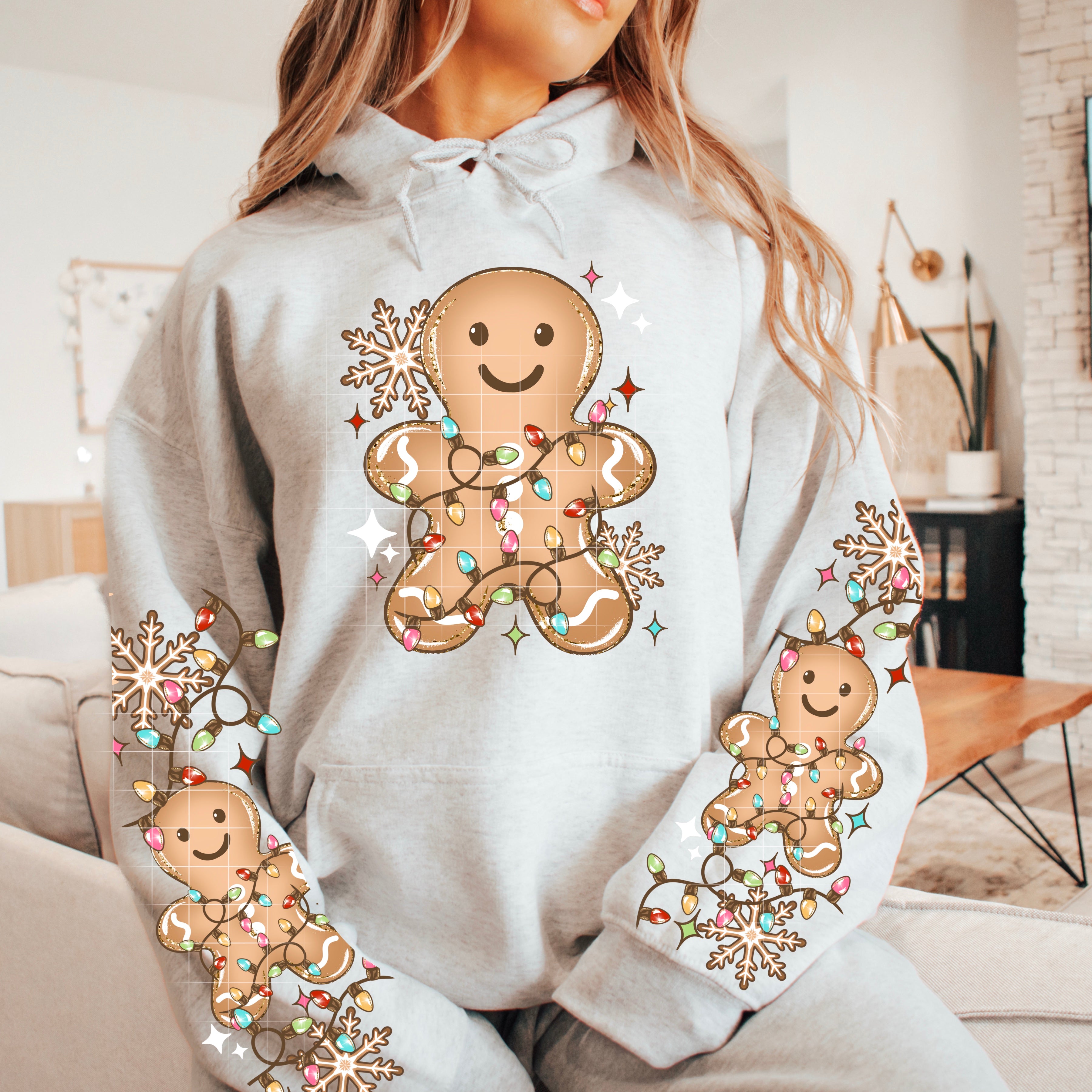 Gingerbread Christmas Lights Sleeves – Frankleigh just DTFs