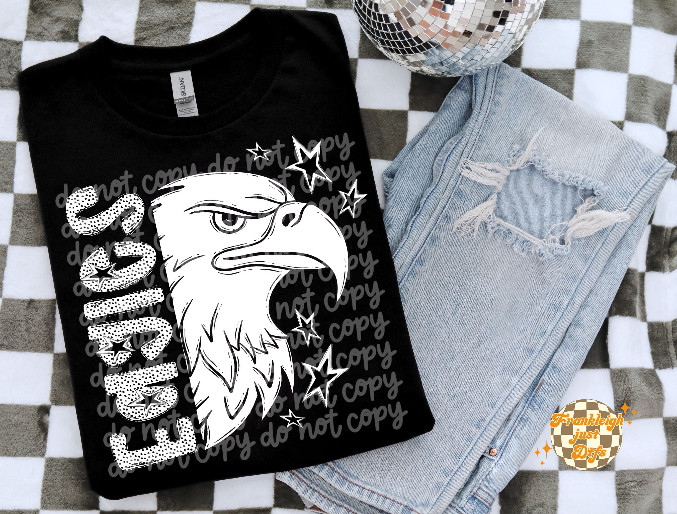 White Mascots School (dottie) E-K – Frankleigh just DTFs