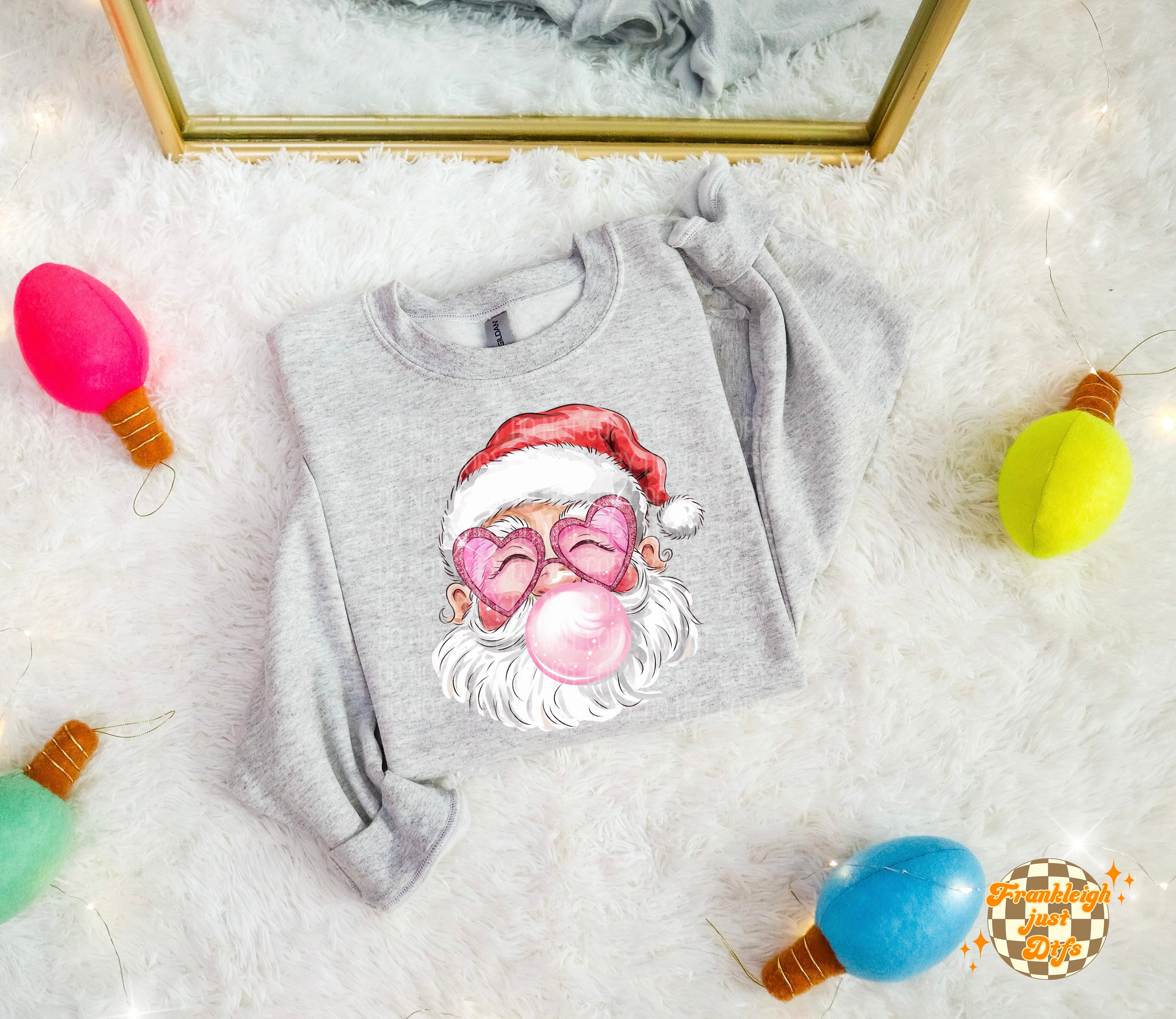 Santa Blowing Gum (light pink glasses) – Frankleigh just DTFs
