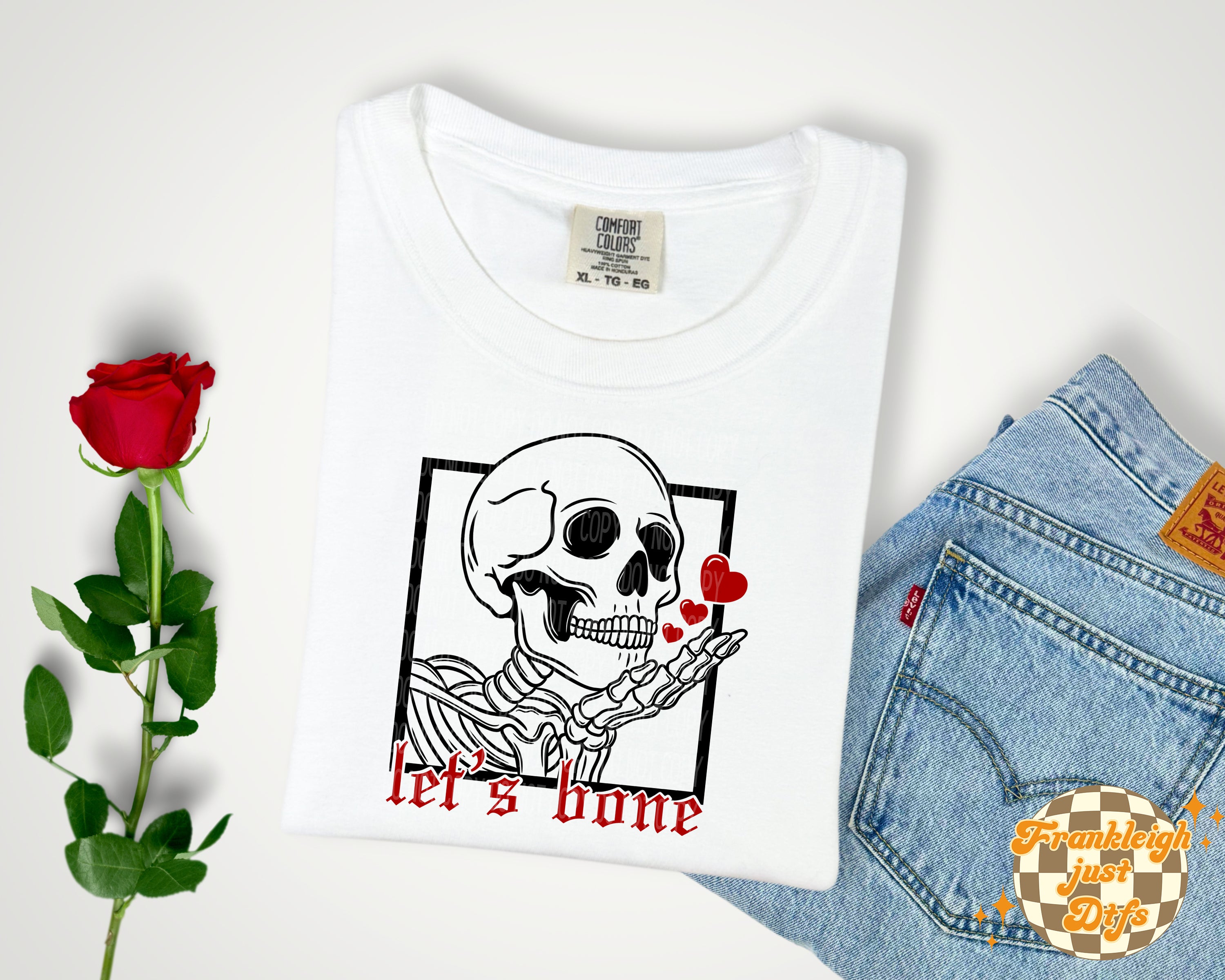 Let's Bone (black or white wording) – Frankleigh just DTFs